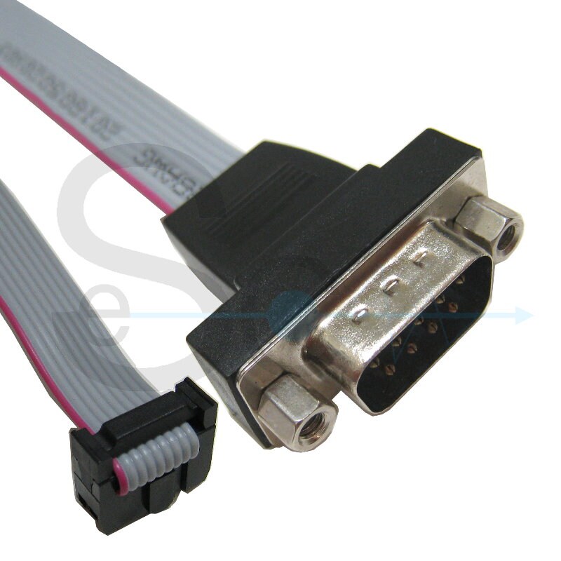 D-SUB 9P MALE TO IDC 2.54MM 10P FLAT GREY CABLE | Taiwantrade
