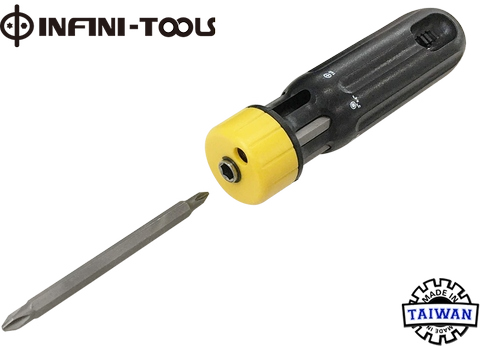 Heavy Duty Multi-Bit Ratchet Screwdriver, 12 in 1 | INFINITOOLS CO., LTD.